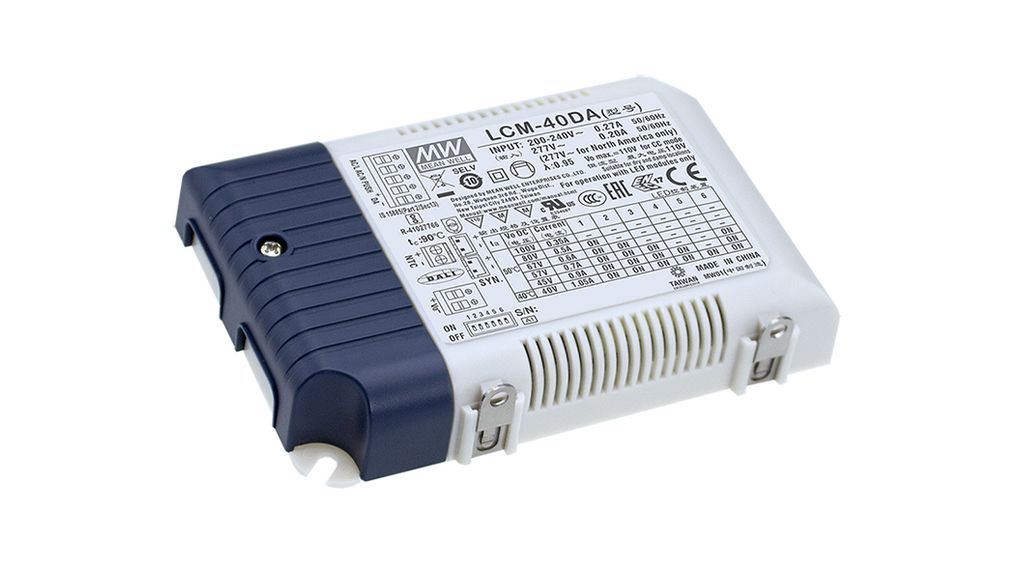 LCM-40DA | MEAN WELL Constant Current PWM LED Driver 42W 1.05A 2 ... 100V IP20 | Distrelec ...